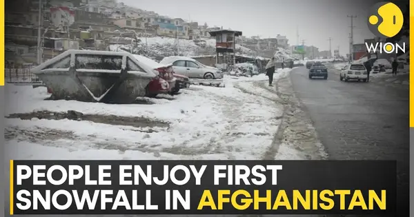 Afghanistan's first snowfall in Kabul brings joy to residents