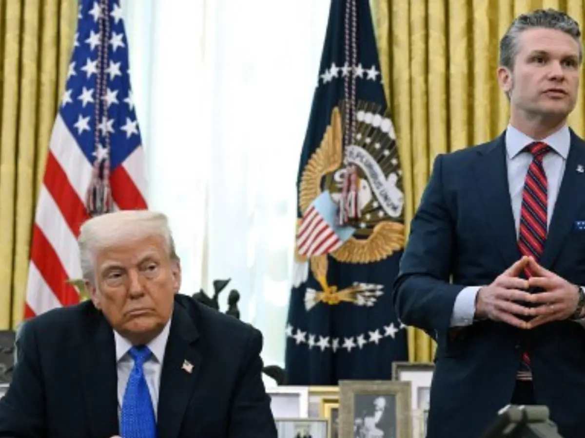 Signal chat leak: Two top Pentagon officials put on leave as part of ...