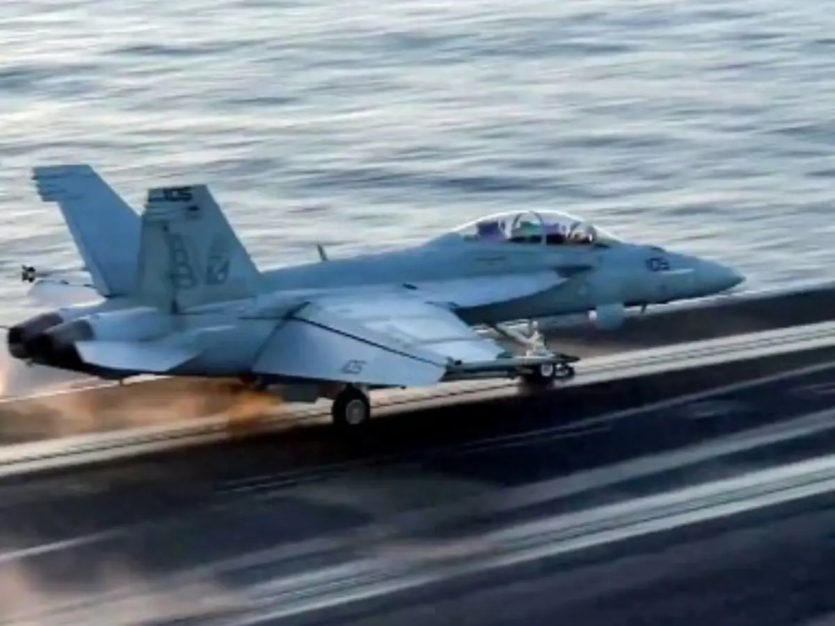 US Navy fighter jet worth $60 million lost at sea after it fell off ...