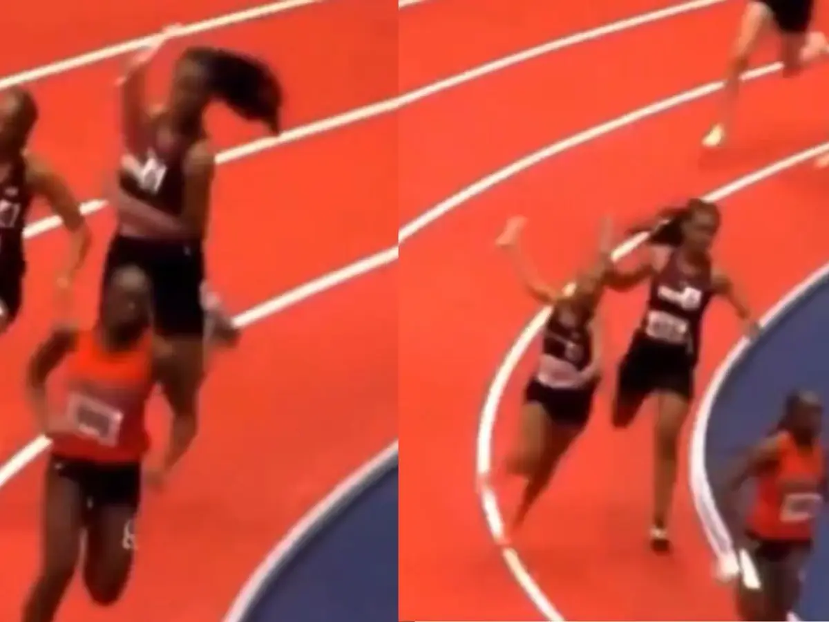 WATCH | Virginia high school runner who hit her competitor with baton ...