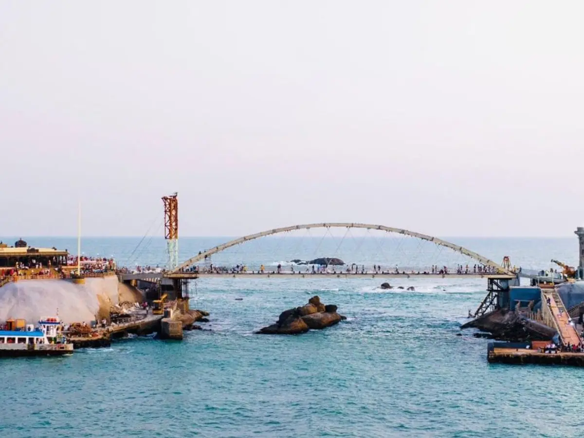 India's first glass bridge at sea links two iconic monuments