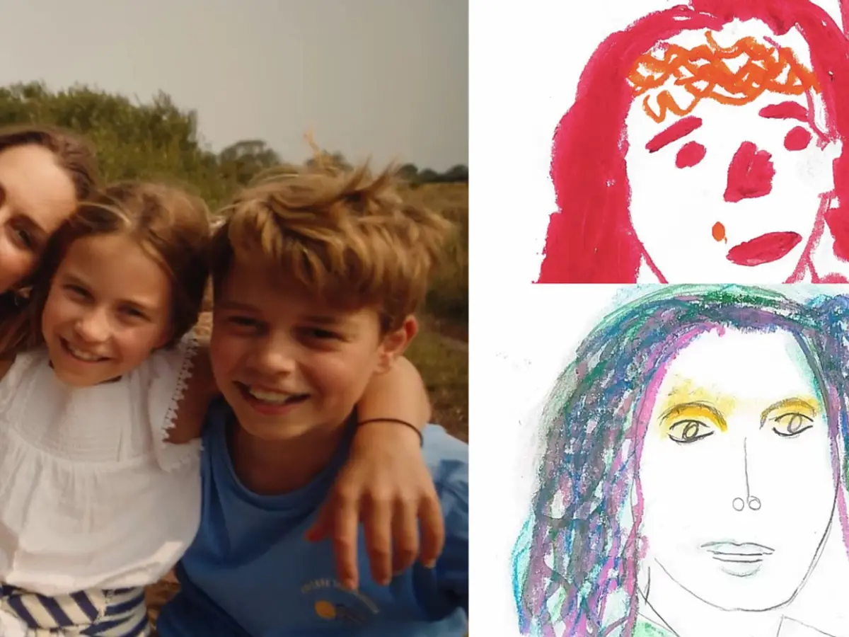 Royal artists! Kate Middleton shares hand-drawn portraits by Prince ...