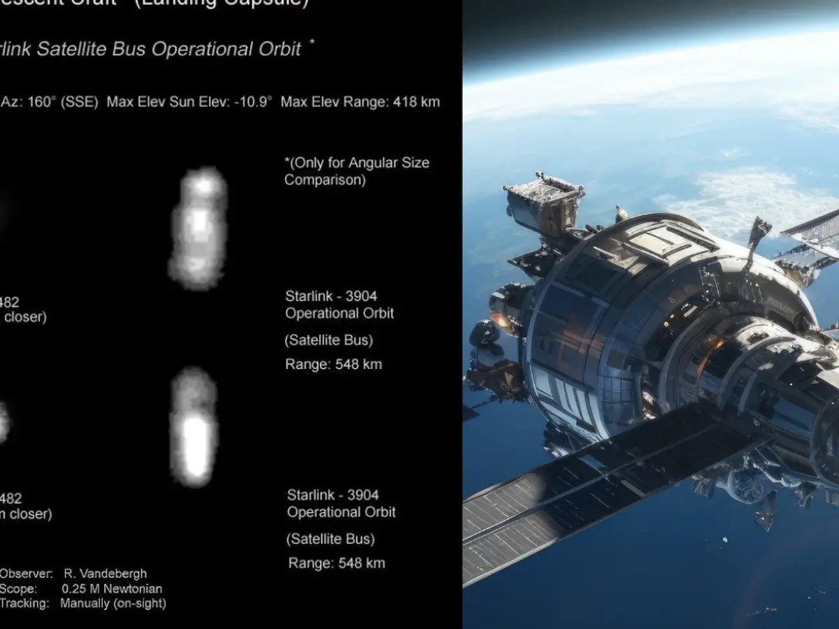 Kosmos 482 is plunging with something hanging on its side. What is it?