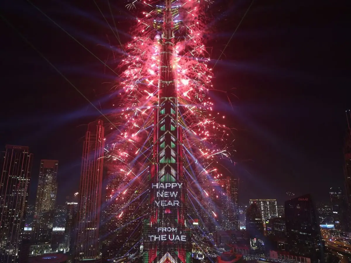 100,000 balloons released in Abu Dhabi on New Year carrying 100 million ...