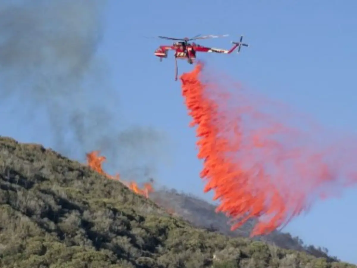 LA wildfires: What is pink coloured powder used by firefighters to ...