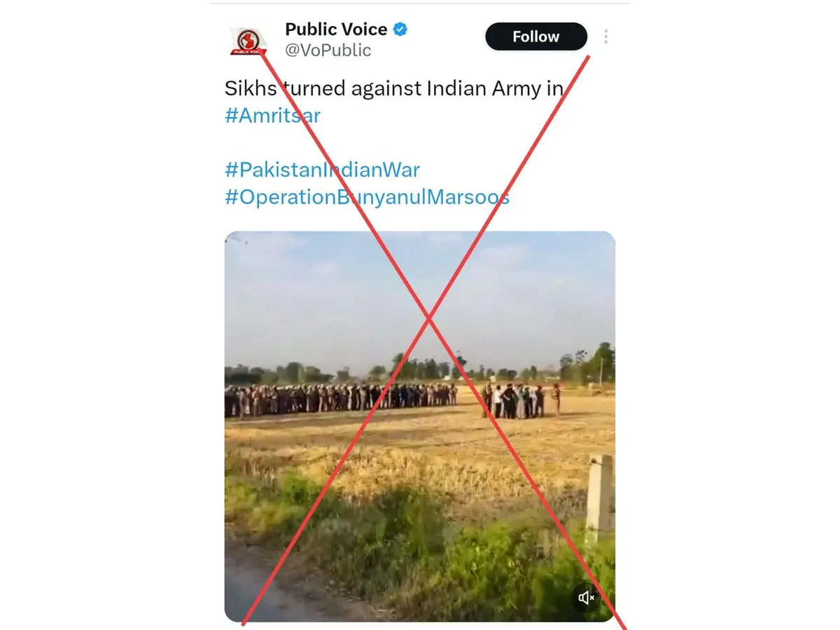 Viral video misrepresented as anti army slogans by Sikhs