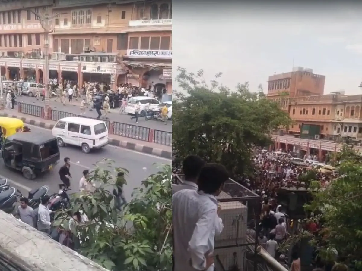 Police lathicharged crowd trying to close market in Johri Bazar and ...