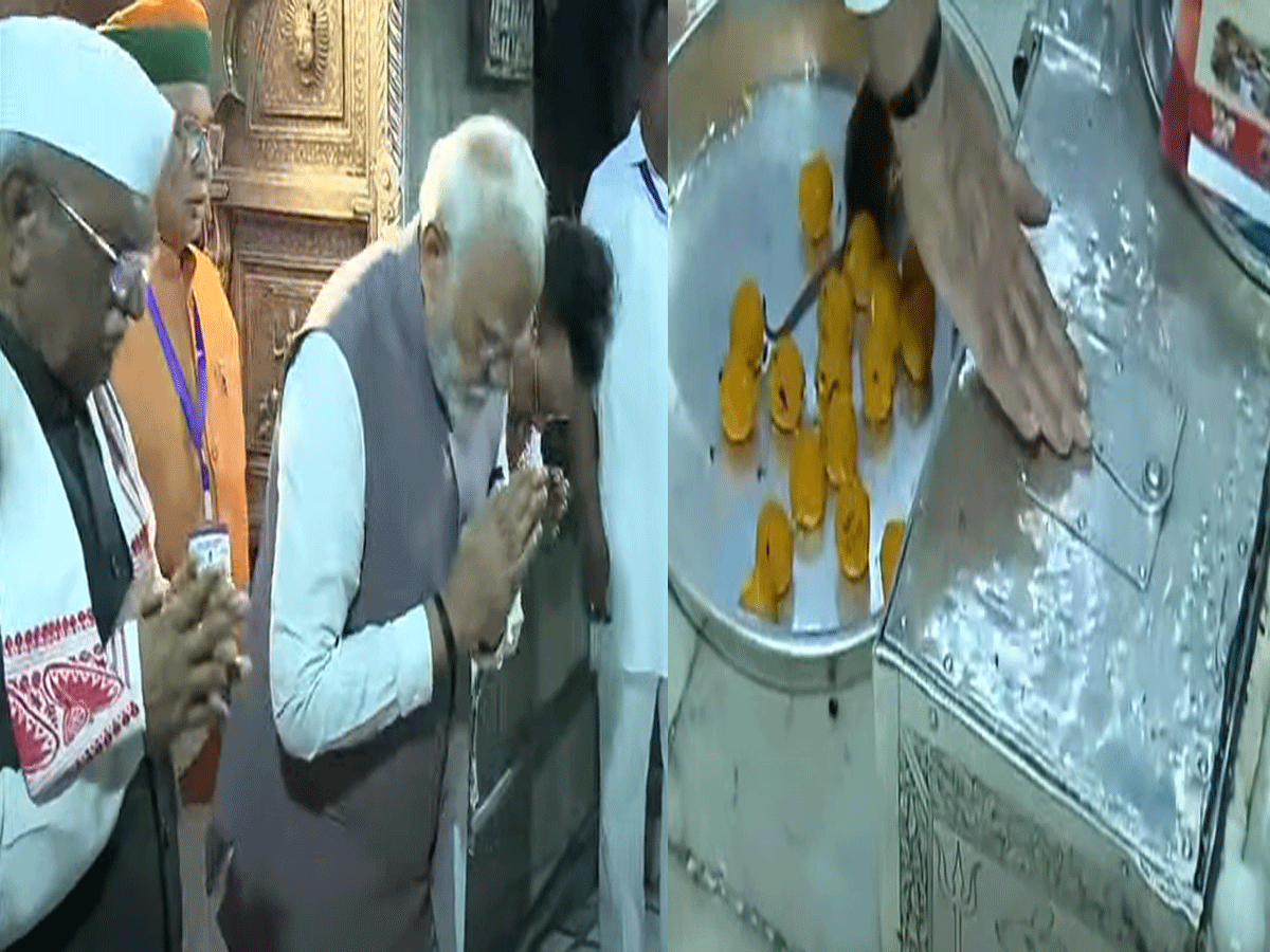 PM Modi visit Karni Mata mandir| PM मोदी ने लगाई करणी माता की धोक, चूहे का झूठा प्रसाद भी लिया
