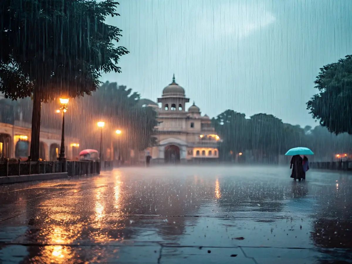 Udaipur Weather Update | उदयपुर में झमाझम! शाम ढलते ही बरसात ने मचाया ...