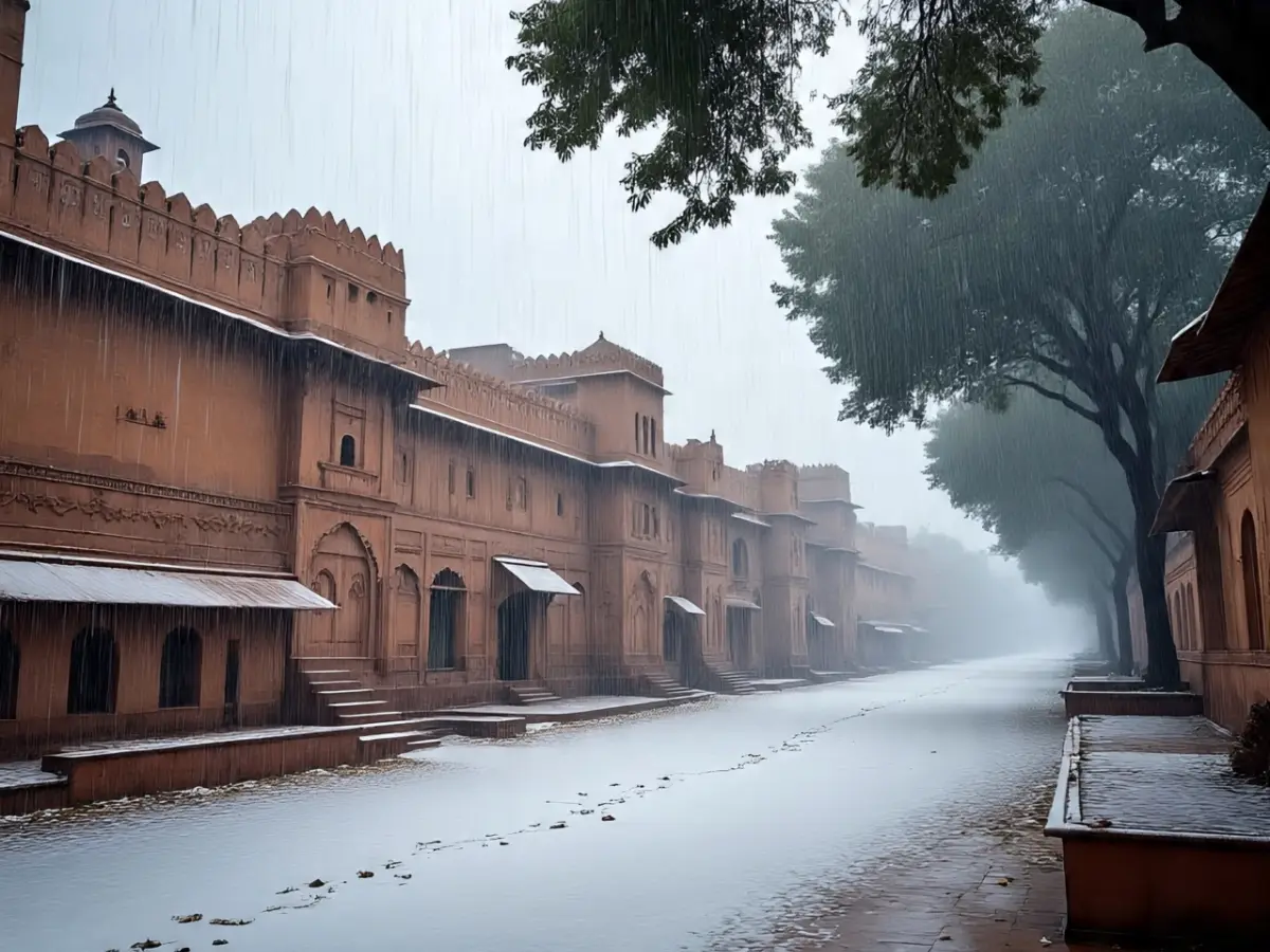 Bikaner Weather Update: बीकानेर में आसमान से हुई ताबड़तोड़ ओले की बौछार ...