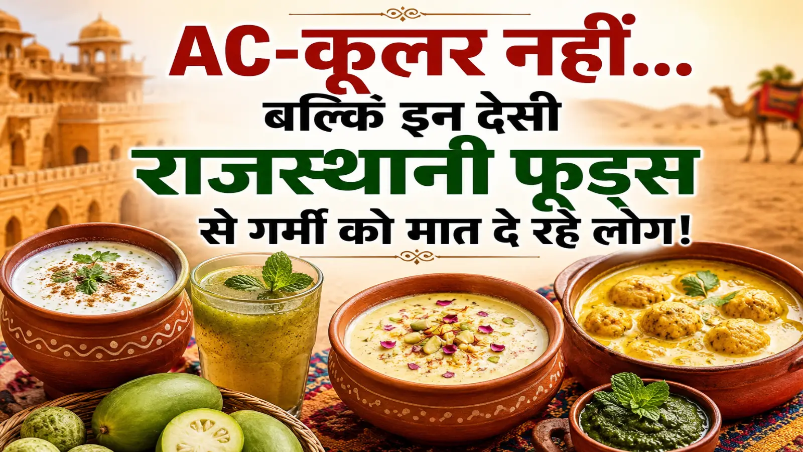 Rajasthani Food|AC-कूलर नहीं... बल्कि इन देसी राजस्थानी फूड्स से गर्मी ...